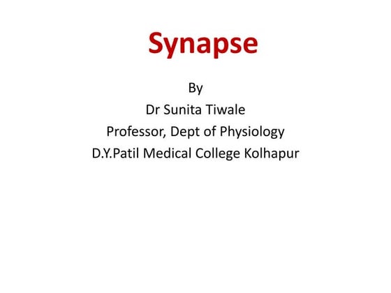 Extrapyramidal system by Dr. Sunita M. Tiwale, Prof in Physiology,D. Y. Patil Medical College ...