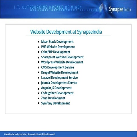 SynapseIndia Technologies- Website Development | ODP