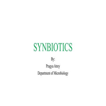 Synbiotics. a fermented food (Food fermentation)PPTX | PPTX
