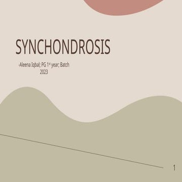 SYNCHONDROSIS IN ORTHODONTICS AND ITS SIGNIFICANCE IN GROWTH | PPTX