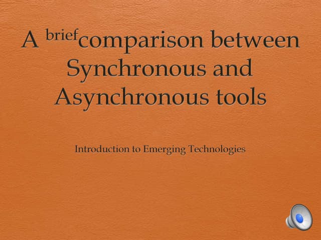 Synchronous And Asynchronous Tools1 Ppt