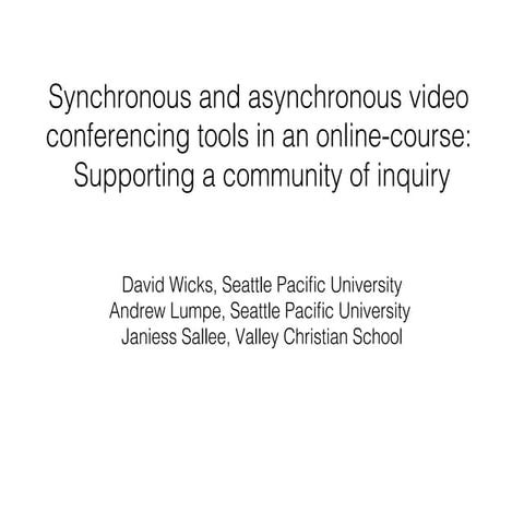 Synchronous And Asynchronous Video Conferencing Tools Ppt