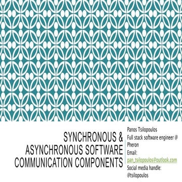 Synchronous And Asynchronous Software Communication Components Ppt