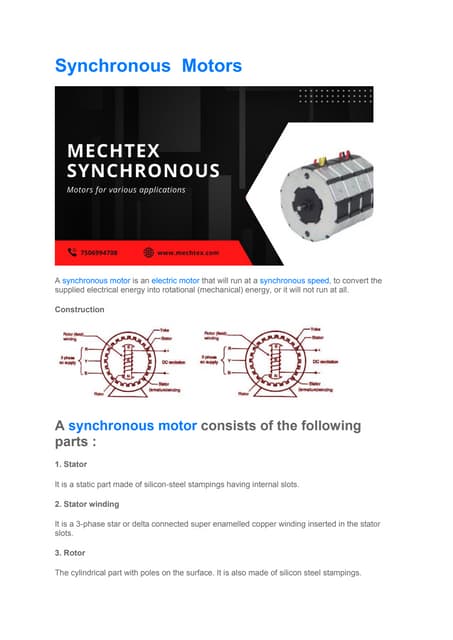 Synchronous Motor Mechtex Synchronous Motor Mechtex