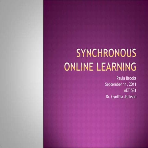 Synchronous learning | PPTX