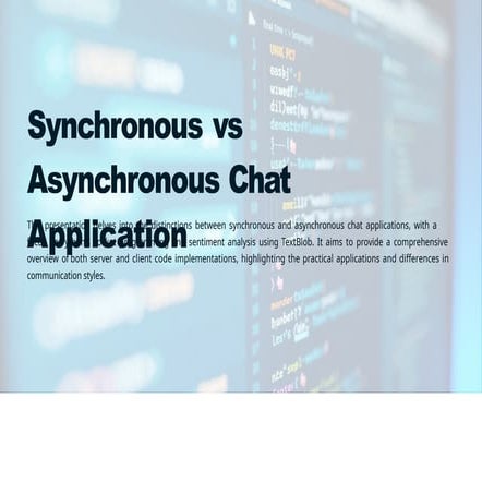 Synchronous vs Asynchronous........ pptx | PPTX