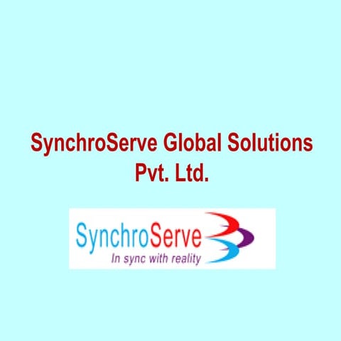 SYNCHROSERVE | PDF