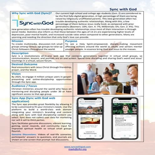 Sync with God One-Pager | PDF