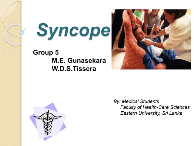 Syncope ppt | PPTX