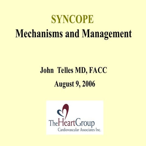 syncope and guidiness control panel treatment | PPT