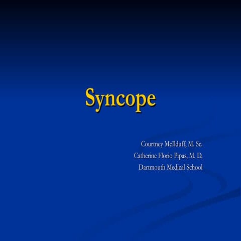 Syncope A Case Presentation Edited | PPT