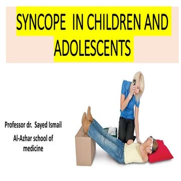 Syncope in children and adolescents | PPTX