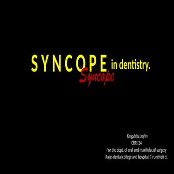 Syncope in dentistry.pptx