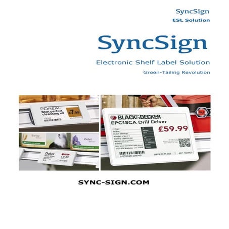 SyncSign Electronic Shelf Label(ESL) Brochure 2020 | PDF