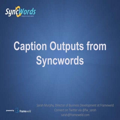 Syncwords Caption File Formats | PPT