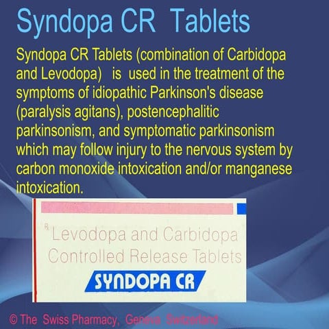 Syndopa CR Tablets for Treatment Parkinson's Disease Symptoms | ODP