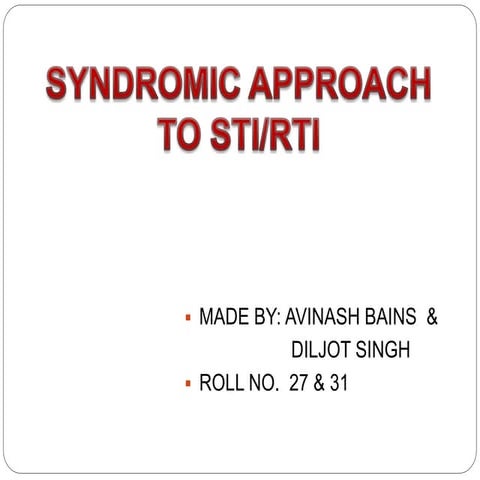 Syndromic approach | PPTX