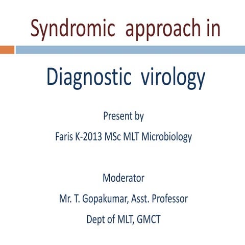 Syndromic approach in diagnostic virology | PDF