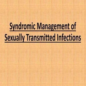 Syndromic management of sti's | PPTX