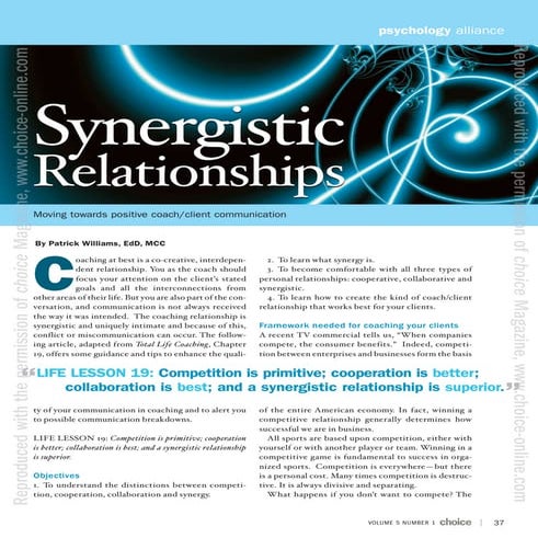 Synergistic Relationships | PDF