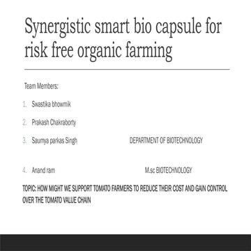Synergistic smart bio capsule for risk free organic.pptx