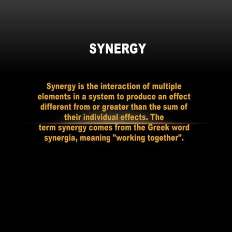 Synergy | PPT