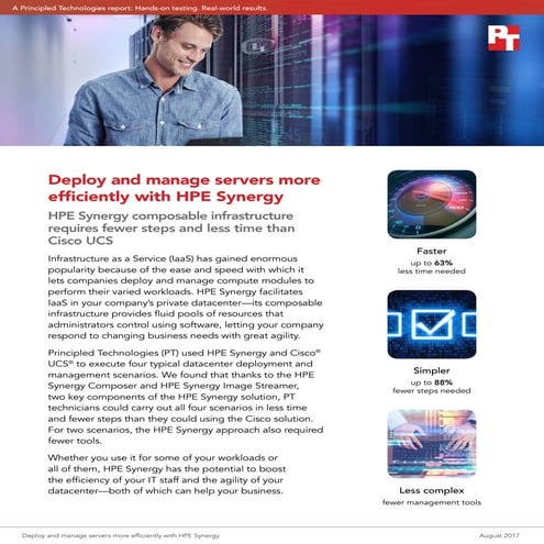 Deploy and manage servers more efficiently with HPE Synergy | PDF