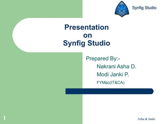 Std 11 Computer Chapter 2 Animation Tool Synfig Ppt
