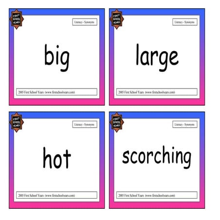 Synonym flashcards (set 1) | DOC