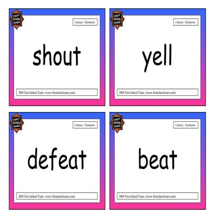 Synonym flashcards (set 2) | DOC