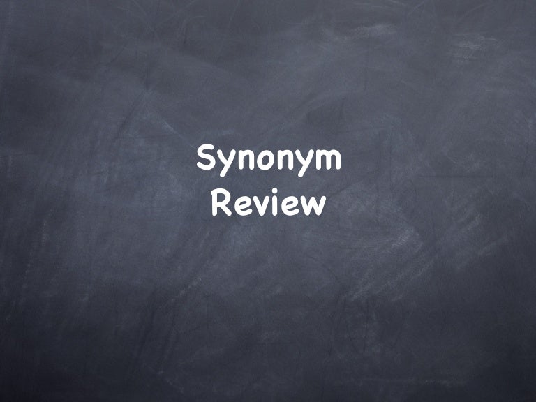 Consider Synonym