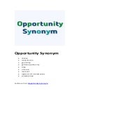Opportunity Synonyms | DOCX