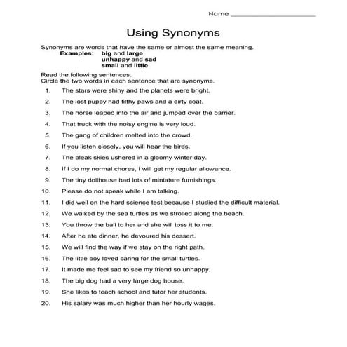 Synonyms 4-student | PDF | Free Download