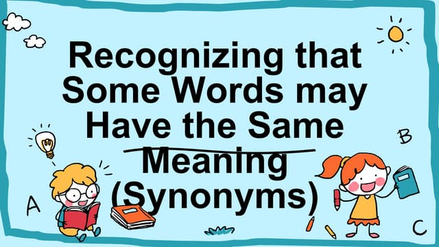 Synonyms power point | PPT