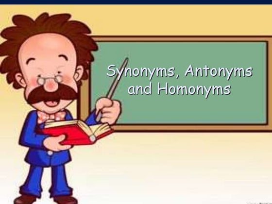 Synonyms and Antonyms | PPTX