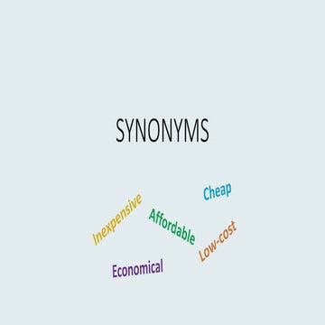 Synonyms training | PPT