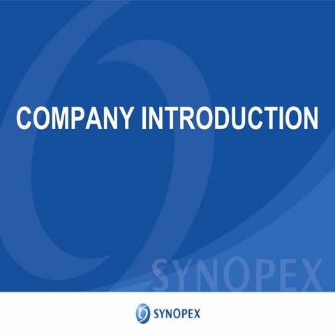 Synopex Company Introduction | PDF