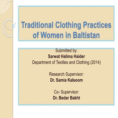 Traditional dress | PPTX