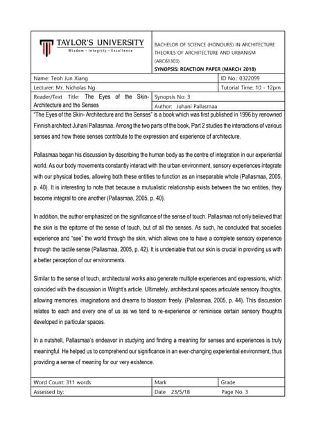 Synopsis 3 | DOCX | Science