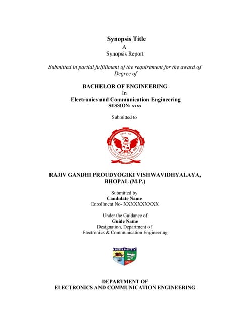 Synopsis format for project of BBA | PDF | Educational Assessment | Education