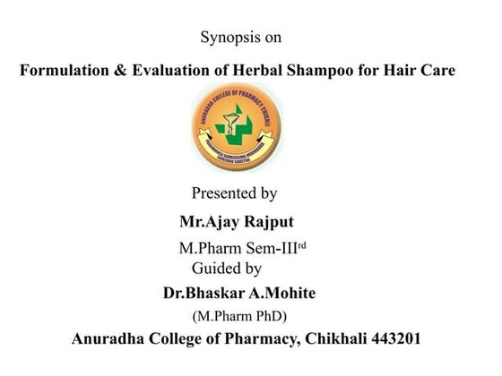 pramol ppt.pptx formulation of the Harbal neem | PPT