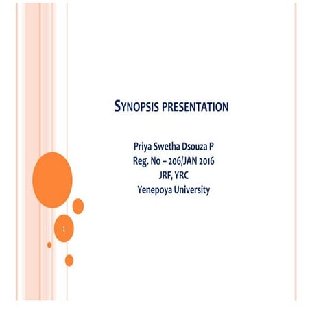 Synopsis Presentation | PDF