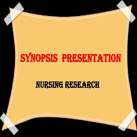 Synopsis presentation.pptx presentation | PPT