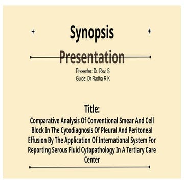 Synopsis on cell block and conventional smear.pptx