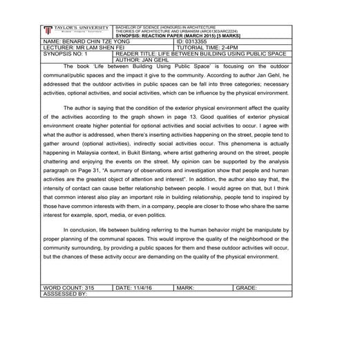 Synopsis template | PDF