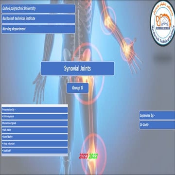 Synovial joint .ppt