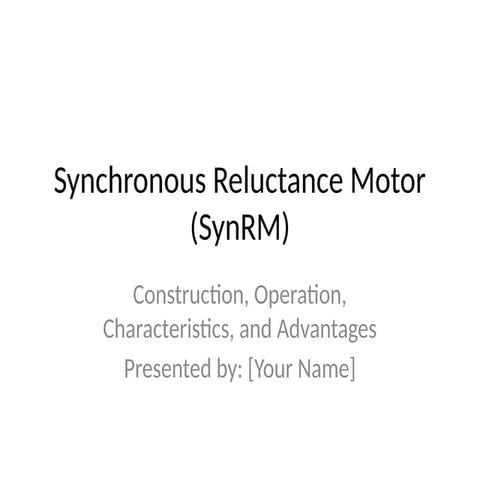 SynRM_Presentaion PPT Small And Basic ppt | PPTX