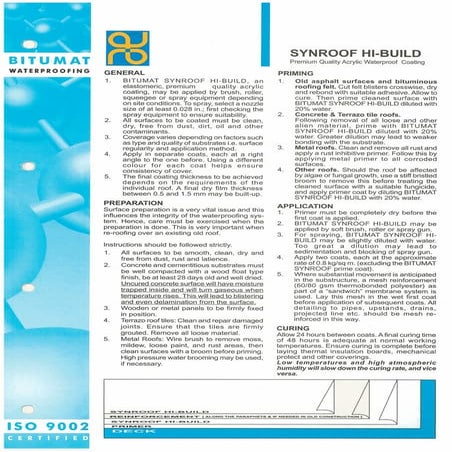 Synroof hi build | PDF