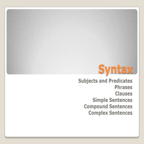 Syntax | PPT