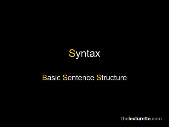Sentence Structure.ppt